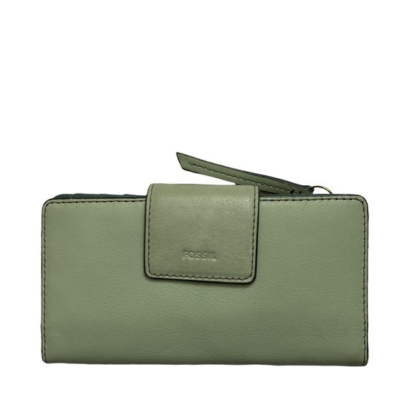 Fossil | Bags | Fossil Green Leather Wallet | Poshmark